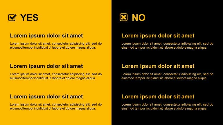 YES or NO Text Box - Free Google Slides theme and Powerpoint template