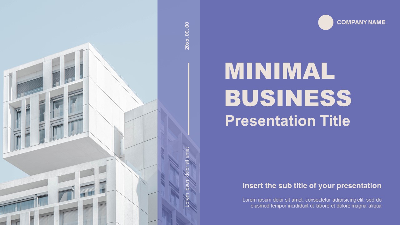 Minimal Business Free powerpoint template and Free Google slides theme