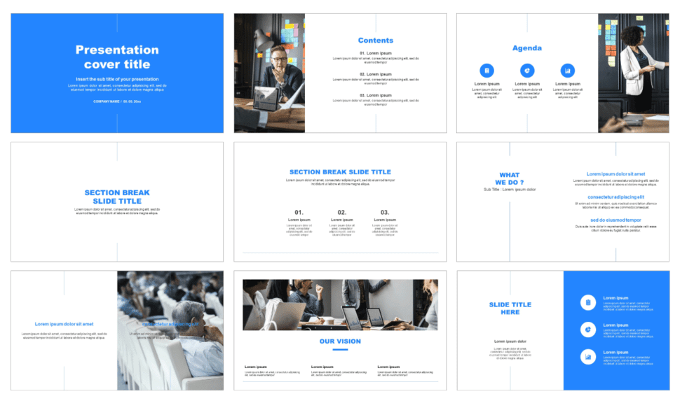 Typographic Free presentation templates (powerpoint and Google slides)
