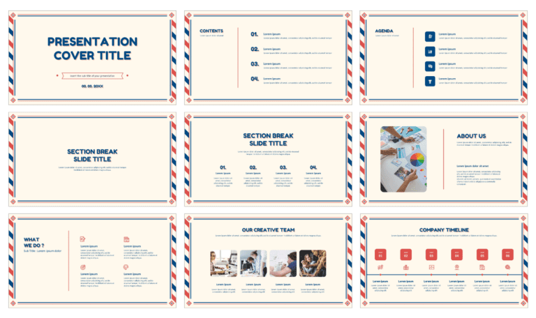 Postcard Free Presentation Templates - Powerpoint & Google slides theme