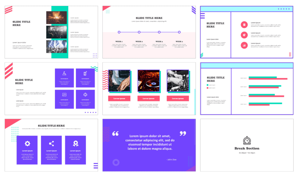 Geometric frame Free Presentation Templates - Powerpoint, Google slides