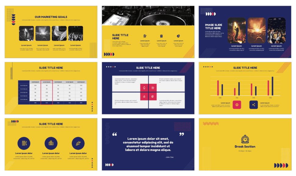 Colourful Abstract Free Presentation Templates - PPT & Google slides