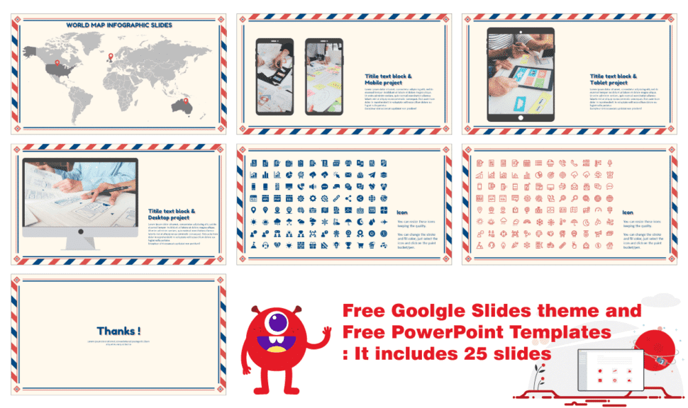 Postcard Free Presentation Templates - Powerpoint & Google slides theme