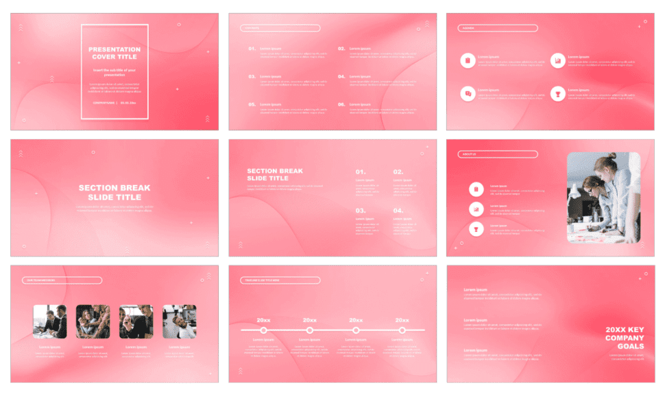 Gradient Wave Free Presentation Templates - PowerPoint & Google slides
