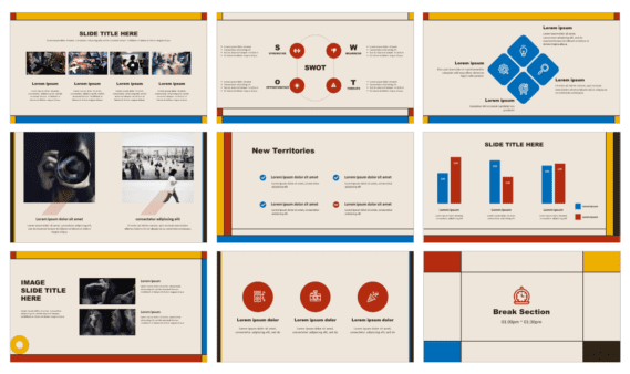 Minimal Geometric Free PowerPoint Templates Google slides theme