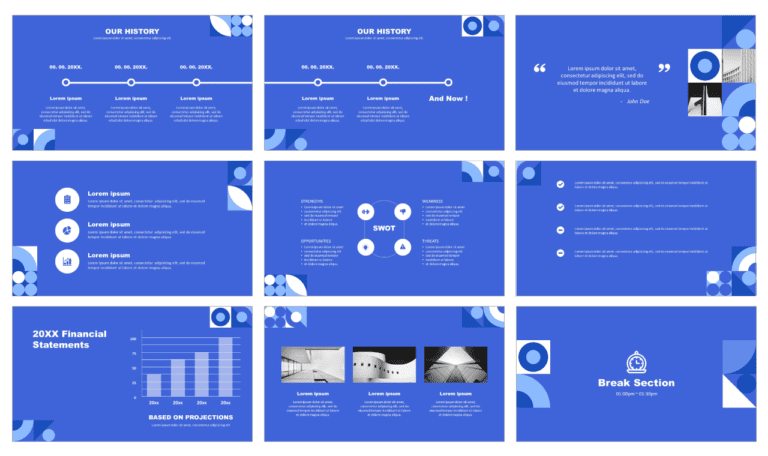 Blue Geometric Free Google Slides theme and PowerPoint template