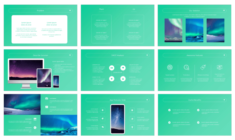 App Web Showcase Free PowerPoint Templates Google Slides Themes