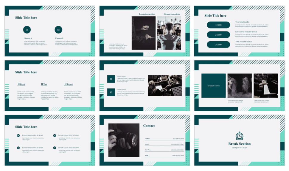 Artist Artwork Frame Free PowerPoint Templates Google Slides Themes