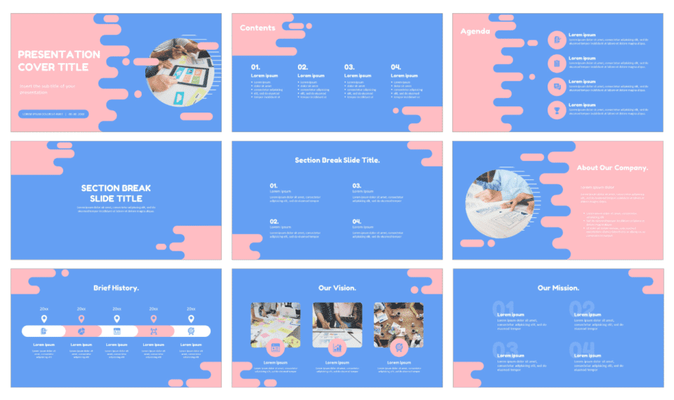 Flat style background Free Google Slides Theme PowerPoint Template