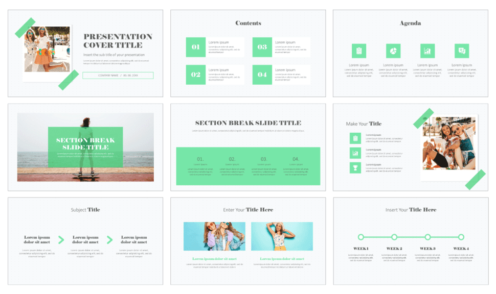 Polaroid Photos Design Free Google Slides Theme PowerPoint Template