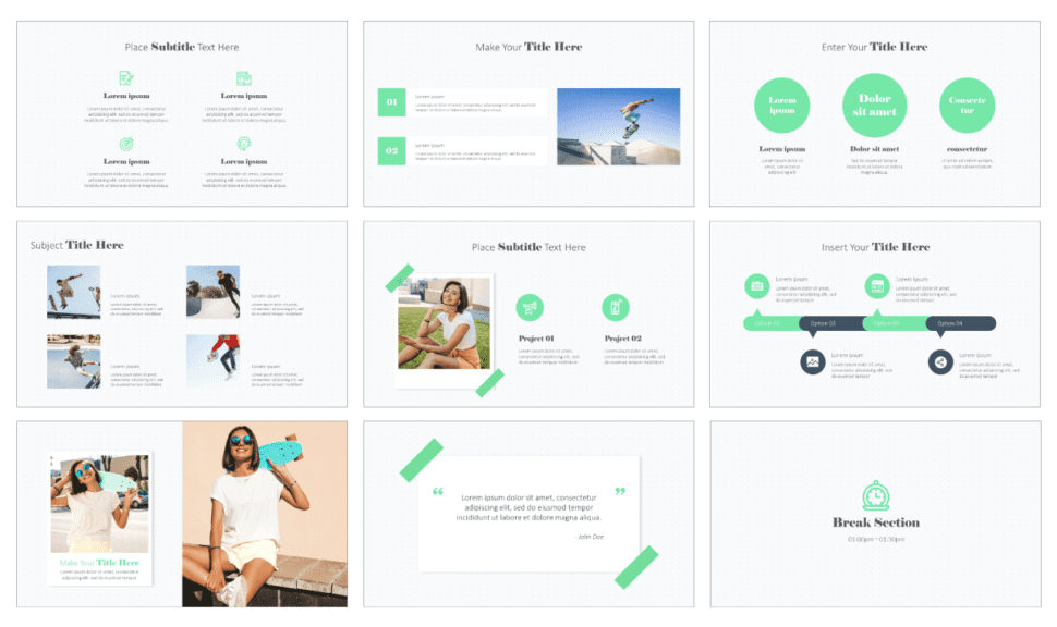 Polaroid Photos Design Free Google Slides Theme PowerPoint Template