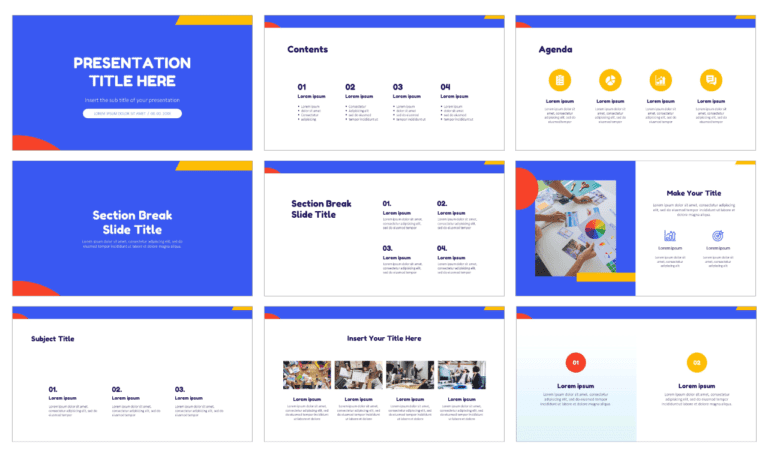 Colorful Flat Shapes Free Google Slides Themes PowerPoint Templates