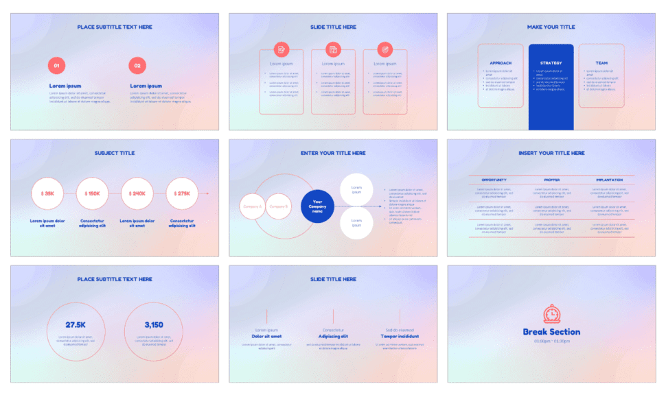 Gradient Creative Design Free PowerPoint Template Google Slides Theme