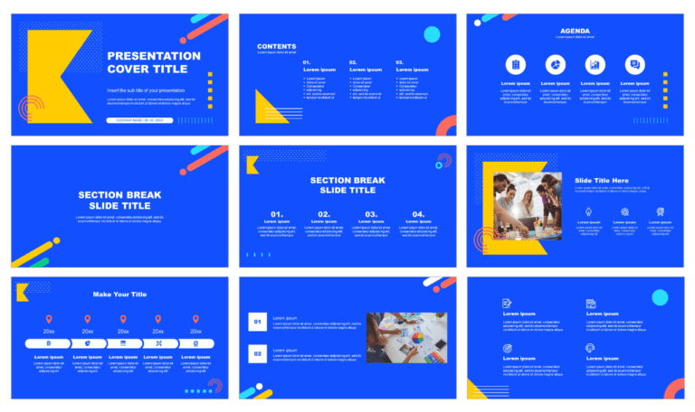 New Memphis Style Free PowerPoint Templates Google Slides Themes