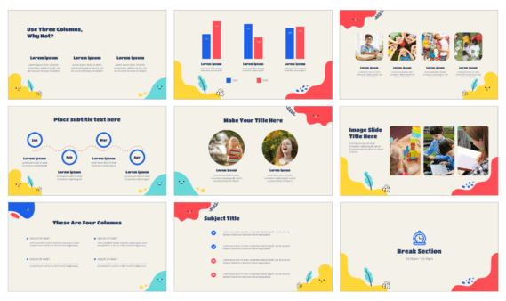 Funky Abstract Wave Google Slides Theme PowerPoint Template