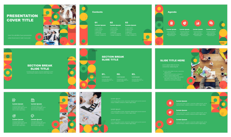 Geometric Shapes Point Free Google Slides and PowerPoint Template