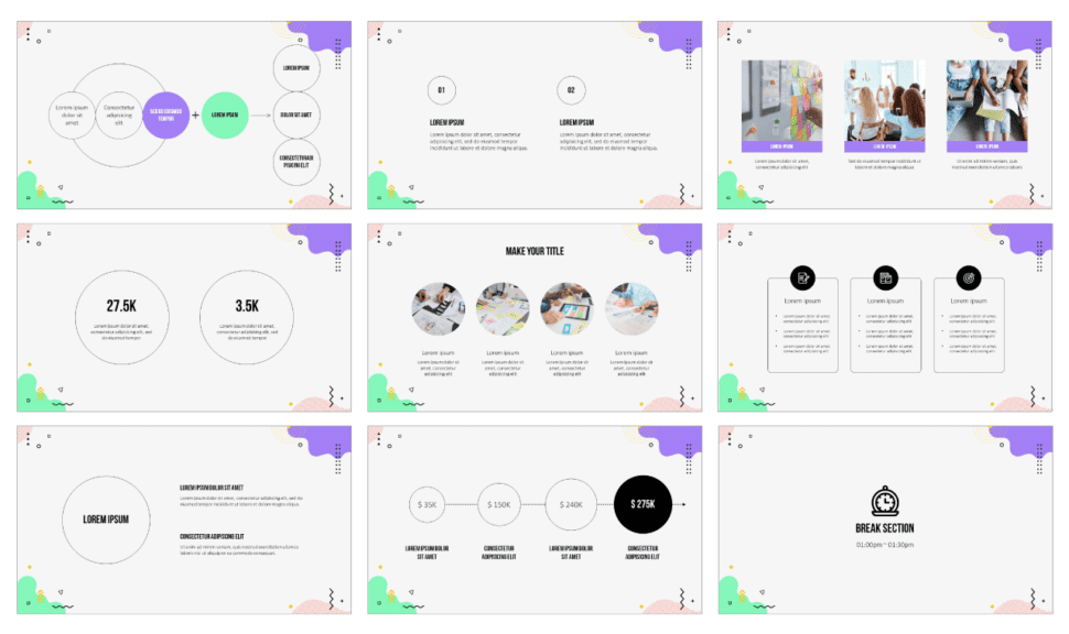 Abstract Wave Presentation Template - Google Slides PowerPoint Theme