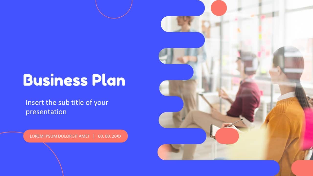Blue Fluid Business Plan Free PowerPoint Template Google Slides Theme
