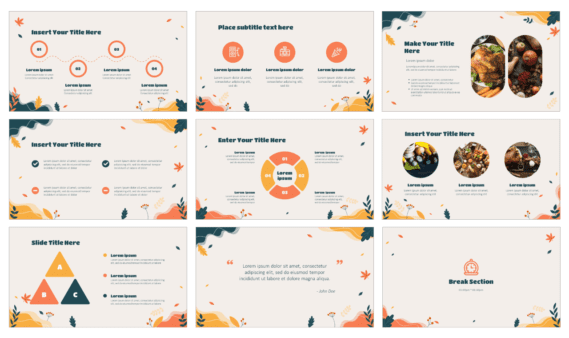 Happy Thanksgiving Day Free PowerPoint Template Google Slide Theme