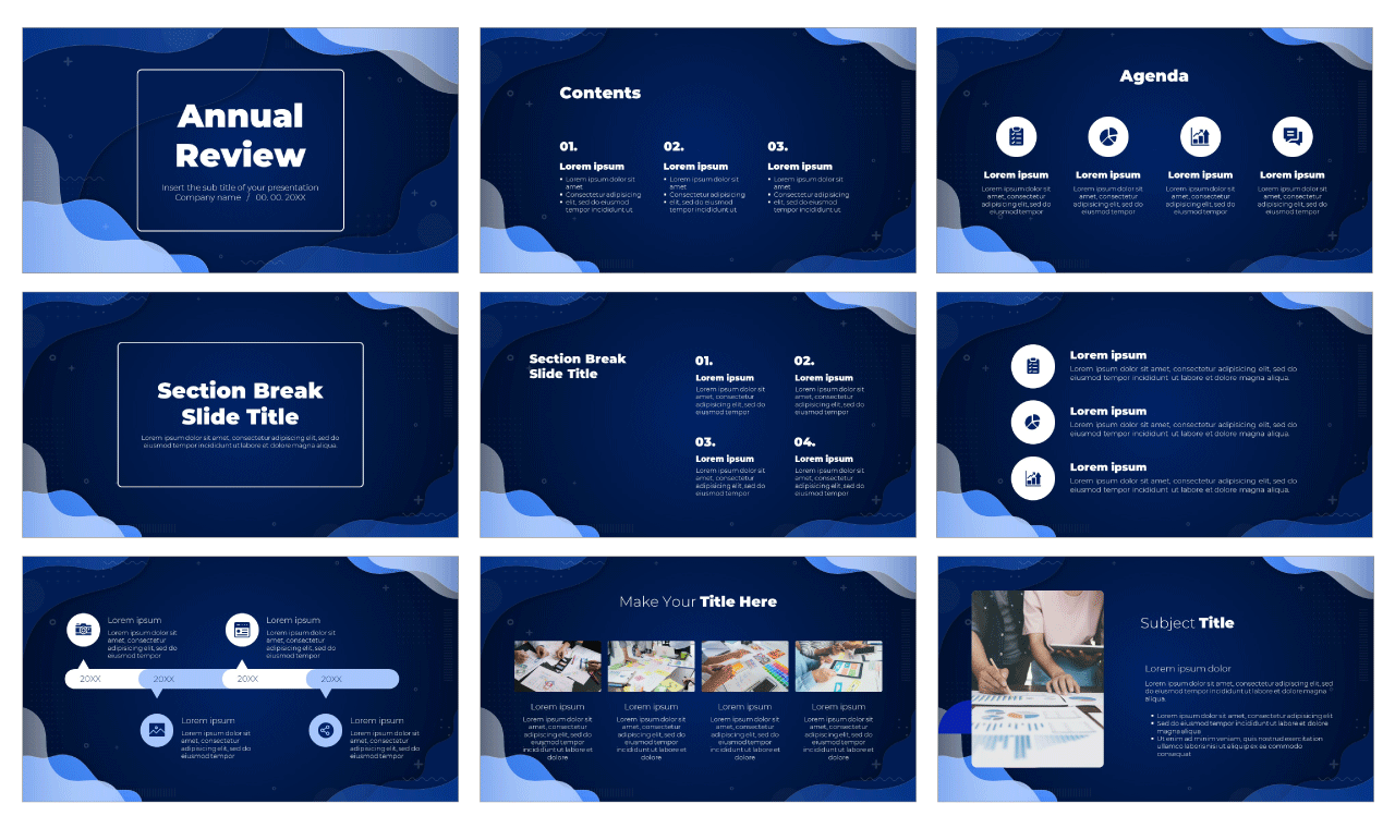  Year In Review PowerPoint Template Free 