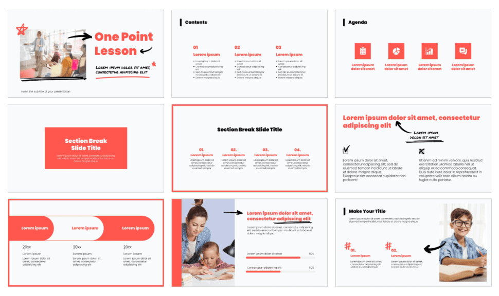 One Point Lesson Free PowerPoint Templates and Google Slides Theme