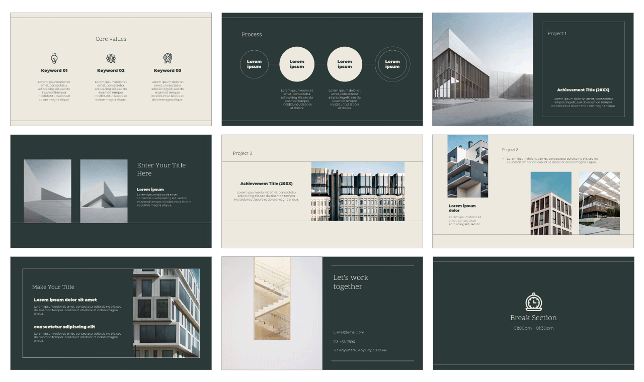 Architecture Portfolio Template Free Download Ppt Best Design Idea