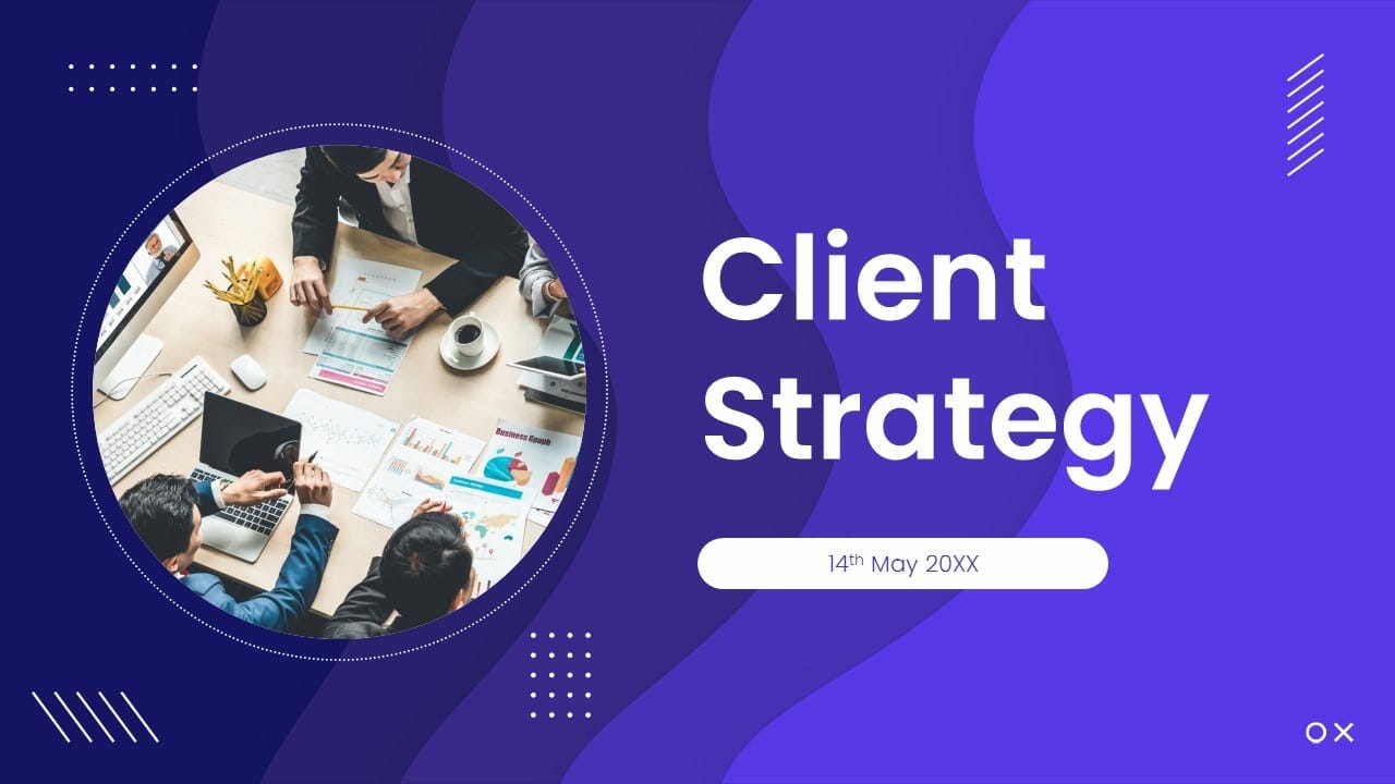 Client Strategy Free PowerPoint Template and Google Slides Theme