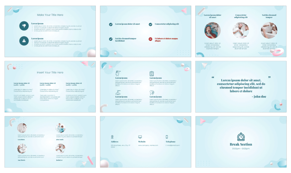 Dental clinic Free PowerPoint Template and Google Slides Theme