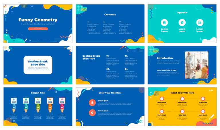 Funny Geometry Free PowerPoint Template and Google Slides Theme