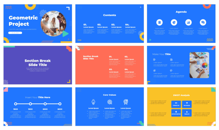 Geometric Project Free PowerPoint Template Google Slides Theme Geometric Project Free PowerPoint Template Google Slides Theme
