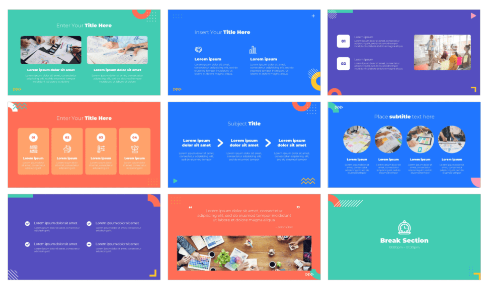 Geometric Project Free PowerPoint Template Google Slides Theme