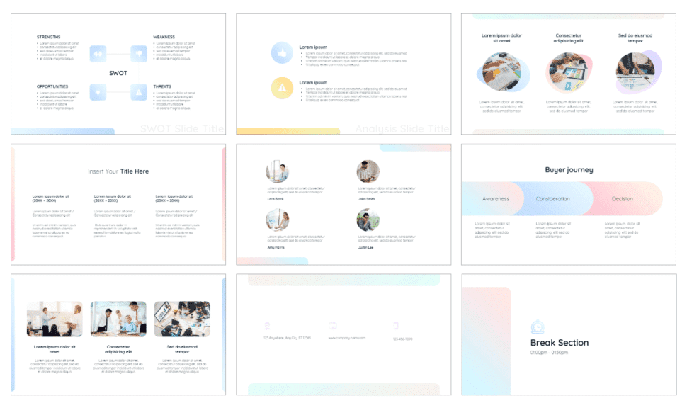 Pastel Gradient Free PowerPoint Template and Google Slides Theme
