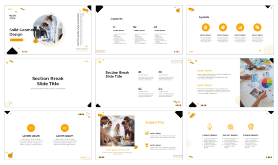 Solid Design Free PowerPoint Template and Google Slides Theme