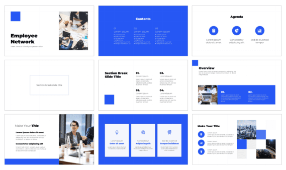 Employee Network Free PowerPoint Template and Google Slides Theme