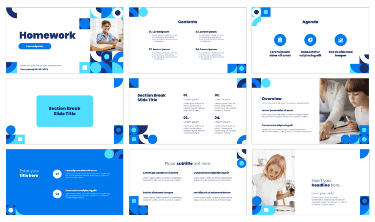 Homework Free PowerPoint Template and Google Slides Theme