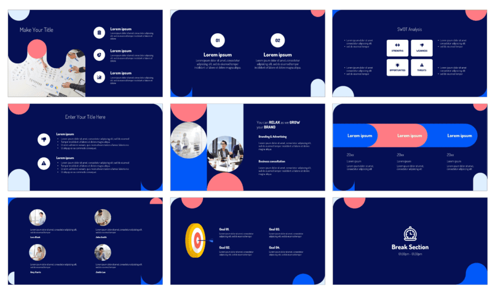 Strategy Consulting Free PowerPoint Template And Google Slides Theme
