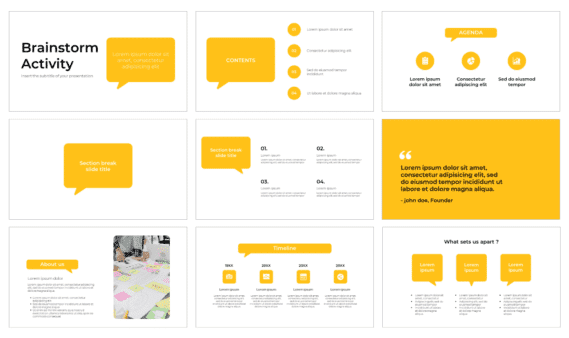 Brainstorm Activity Free PowerPoint Template and Google Slides Theme
