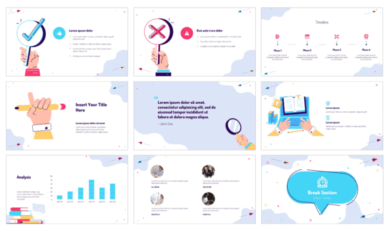 Creative Writing Class Free PowerPoint Template Google Slides Theme