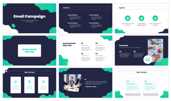 Email Campaign Free PowerPoint Template and Google Slides Theme