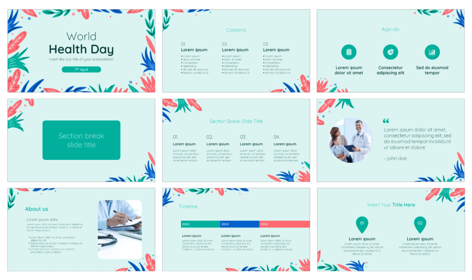 Health Day Free PowerPoint Template and Google Slides Theme