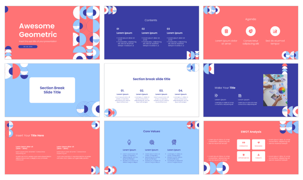 Awesome Geometric Free PowerPoint Template and Google Slides Theme