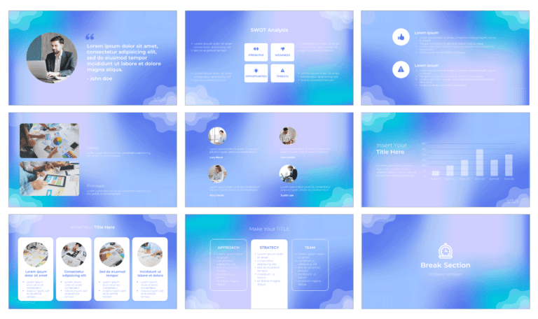 Awesome Wave Free PowerPoint Template and Google Slides Theme