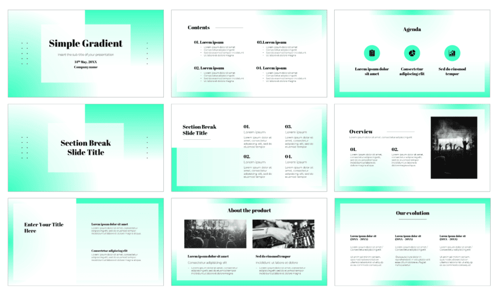 Simple Gradient Free PowerPoint Template and Google Slides Theme