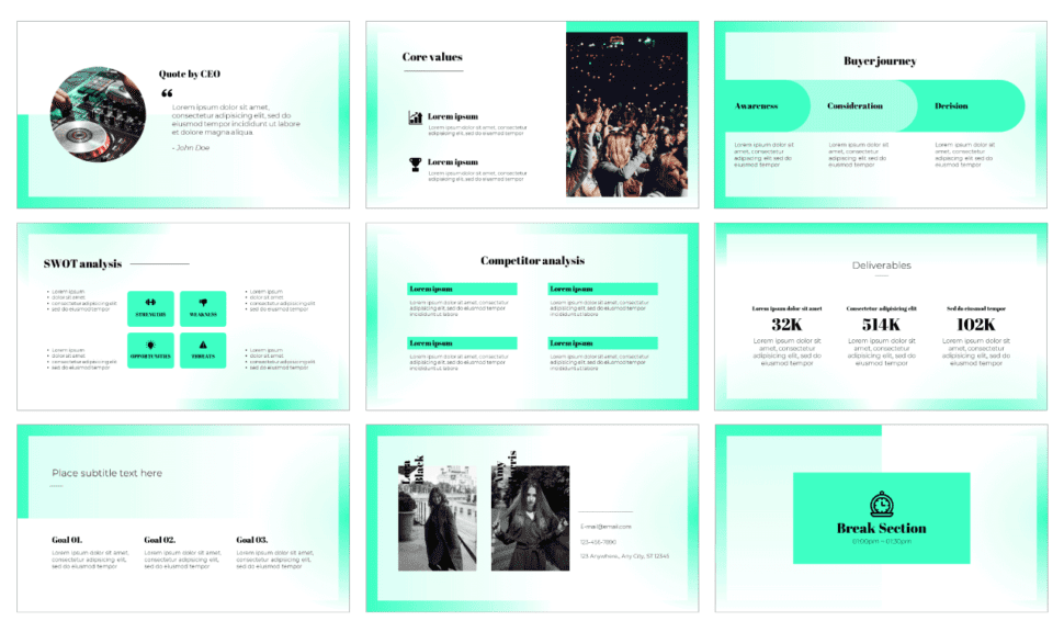 Simple Gradient Free PowerPoint Template and Google Slides Theme