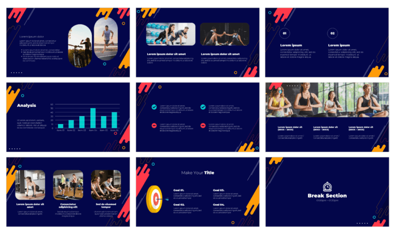 Daily Workout Free PowerPoint Template and Google Slides Theme
