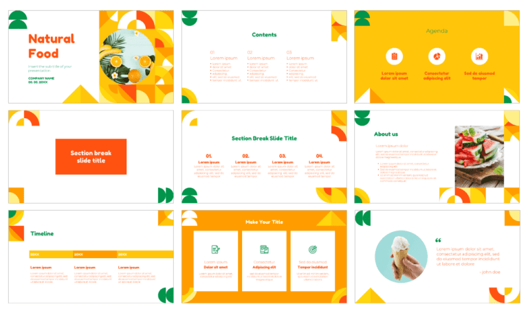 Natural Food Free PowerPoint Template and Google Slides Theme