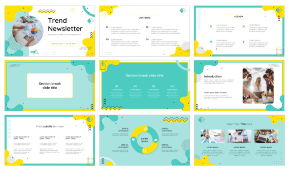 Trend Newsletter Free PowerPoint Template and Google Slides Theme