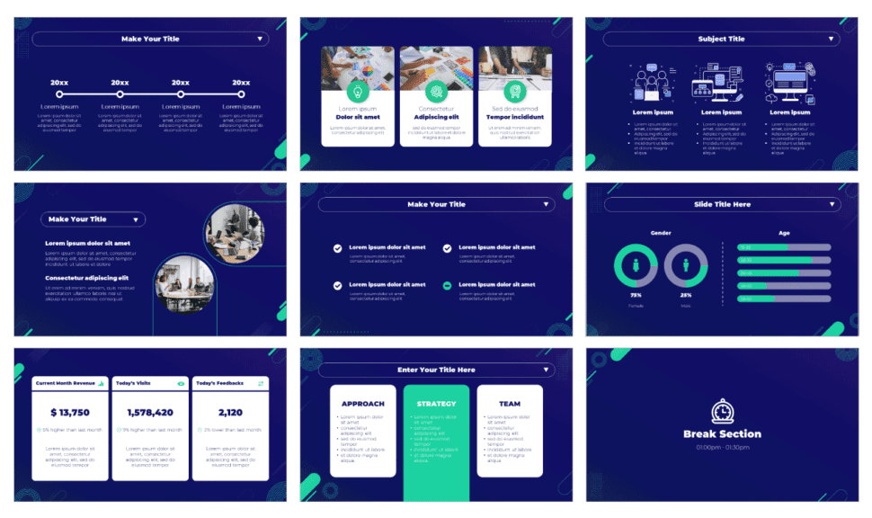 Business Conference Free PowerPoint Template Google Slides Theme