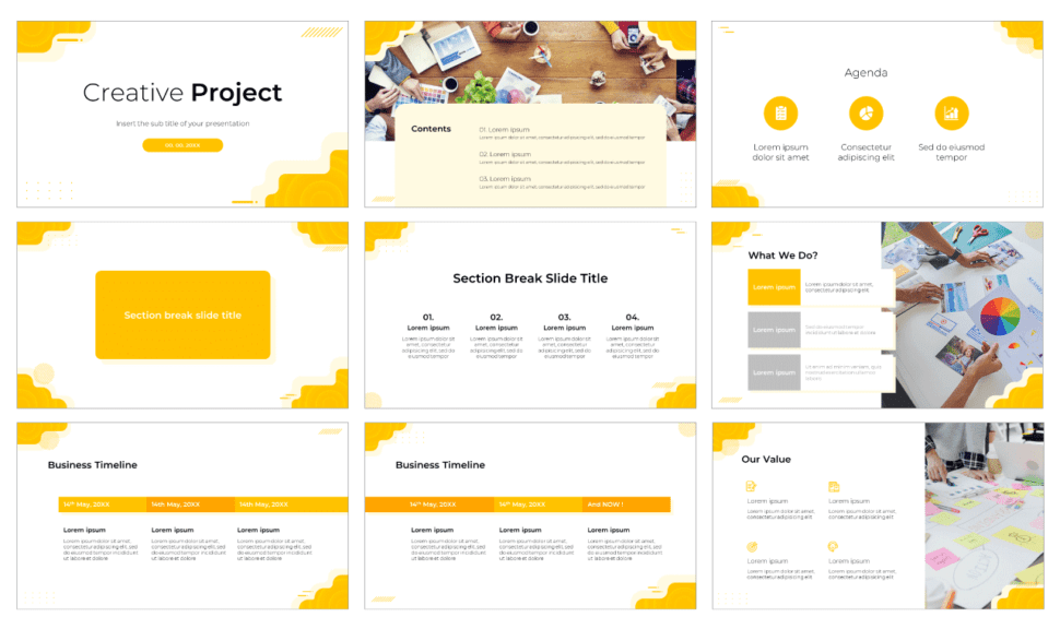 Creative Project Free PowerPoint Template and Google Slides Theme