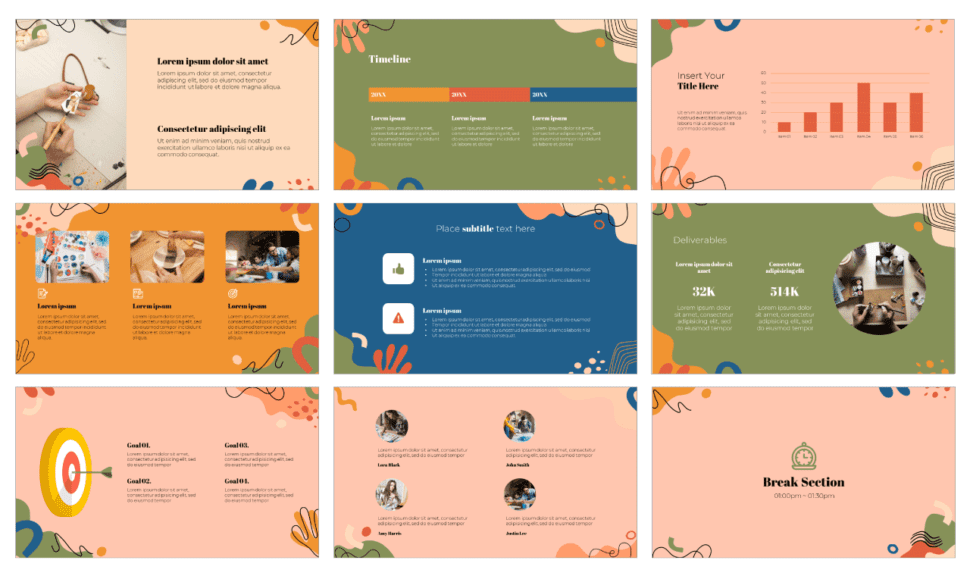 Handmade Craft Free PowerPoint Template and Google Slides Theme